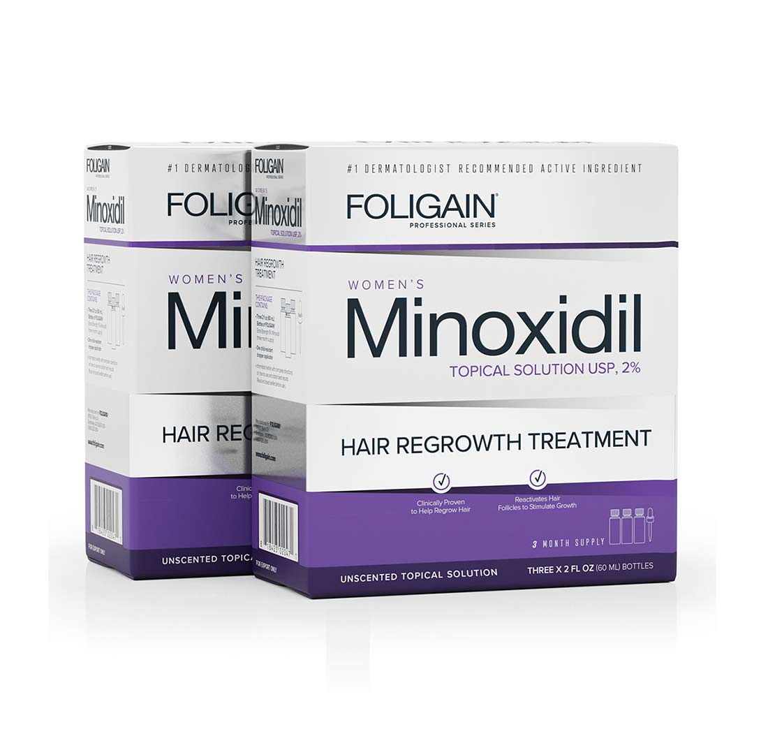 FOLIGAIN Minoxidil 2% hajnövesztő kezelés nőknek 6 hónapos ellátás ...